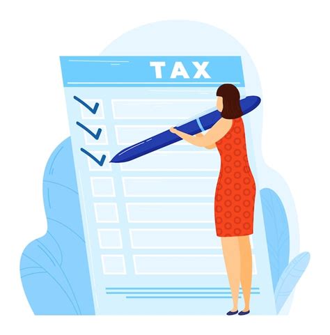 Premium Vector Tax Calculation Filing Declaration Financial Accounting Business Income Report