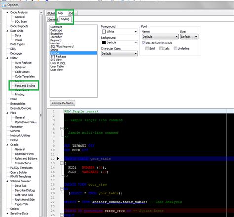 Changing UI Colors Toad For Oracle DevOps Toolkit Toad World Forums