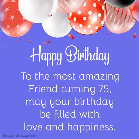 Happy 75th Birthday Wishes Messages And Cards