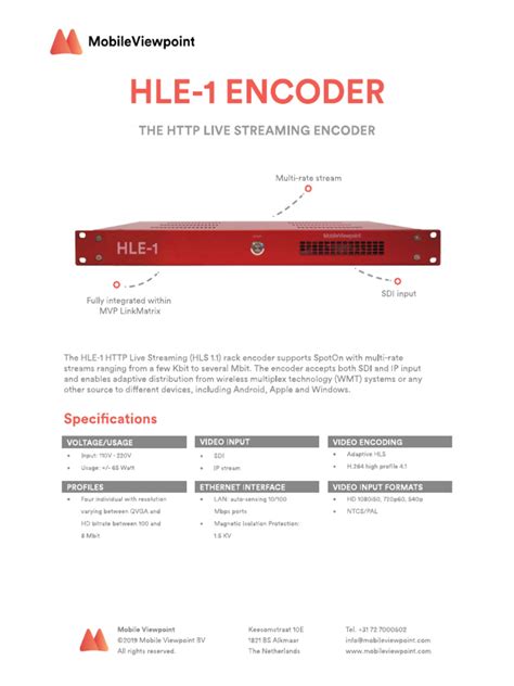 Sales Sheet Hle Encoder 1554213050 Pdf