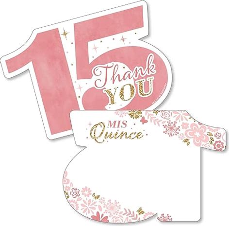 Big Dot Of Happiness Mis Quince Anos Tarjetas De Agradecimiento En
