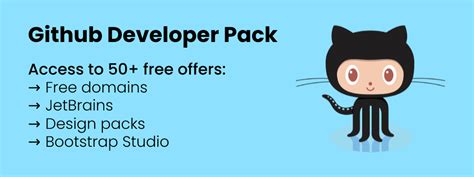 GitHub Student Dev Pack Free Domains Github Pro Copilot JetBrains Bootstrap Studio