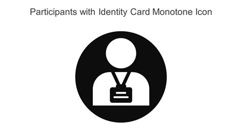 Participants With Identity Card Monotone Icon In Powerpoint Pptx Png And Editable Eps Format Ppt