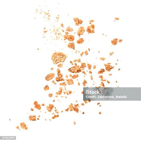 흰색 배경에 고립 된 빵 부스러기 상단 보기 플랫 레이 빵 창조적 인 레이아웃 빵가루 빵에 대한 스톡 사진 및 기타 이미지 빵가루 빵 빵가루 음식 쿠키 Istock