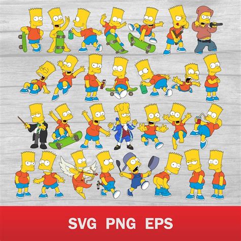 Bart Simpson Svg Super Pack Vector Art Files For Cricut And Silhouette