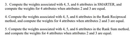 3 Compute The Weights Associated With 4 5 And 6