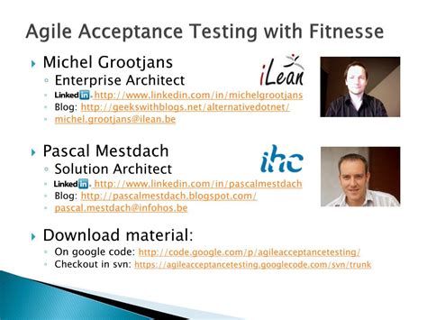 PPT Agile Acceptance Testing With Fitnesse PowerPoint Presentation Free Download ID
