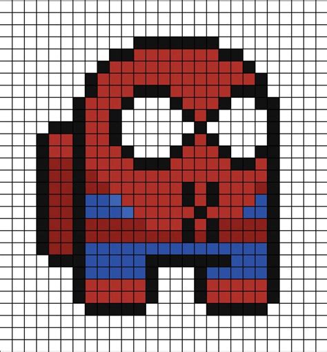Spiderman Impostor Pixel Art Spiderman Pixel Art Pixel Art Easy