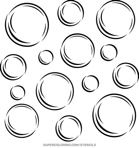 Stencil Of Bubbles Free Printable Papercraft Templates