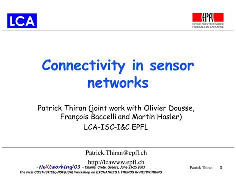 ppt connectivity in sensor networks powerpoint presentation free