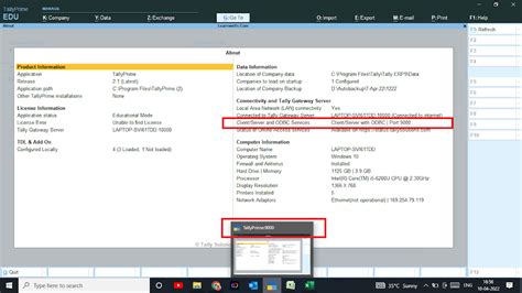How To See And Set Tally ODBC Port Tally Prime ODBC Connectivity Tally ERP ODBC