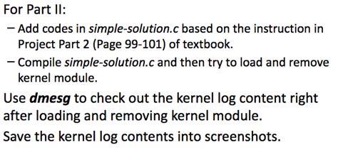 Solved Linux Kernel Modules Demo Part II Create A Kernel Chegg Com