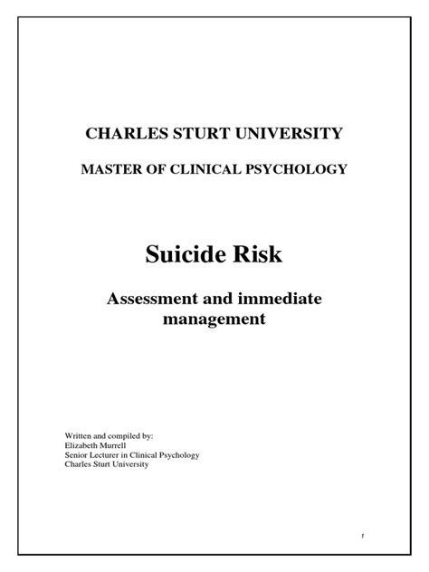 Suicide Risk Assessment Pdf