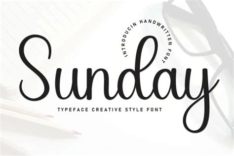 Download Free Sunday Script Typeface Font Scratchones Creative