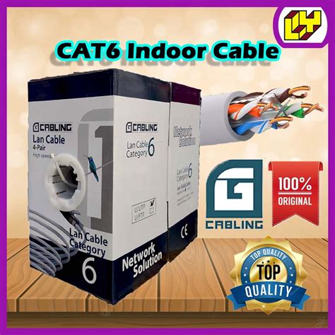 GCABLING CAT Cable M Full Copper CAT RJ Network Cable Box M ROUND Ethernet Network