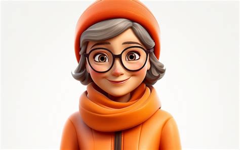 Premium Photo Stylish Aunt In Warm Colors 3d Animation Generative By Ai