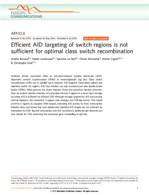 Pdf Efficient Aid Targeting Of Switch Regions Is Not Sufficient For