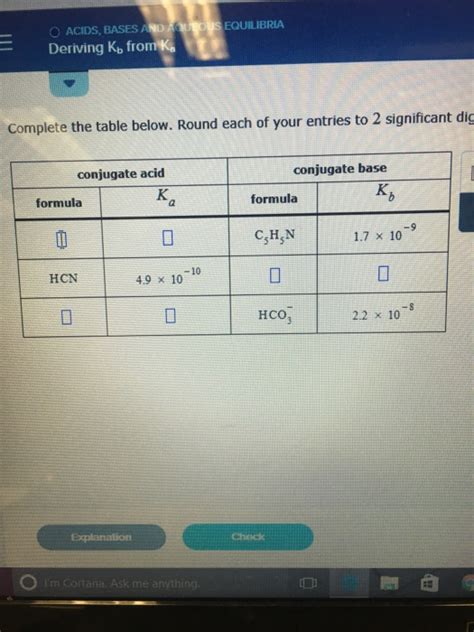 solved complete the table below round each of your entries