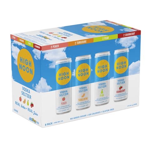 High Noon Vodka Hard Seltzer Day Variety 8 Pack 12 Fl Oz Single Serve