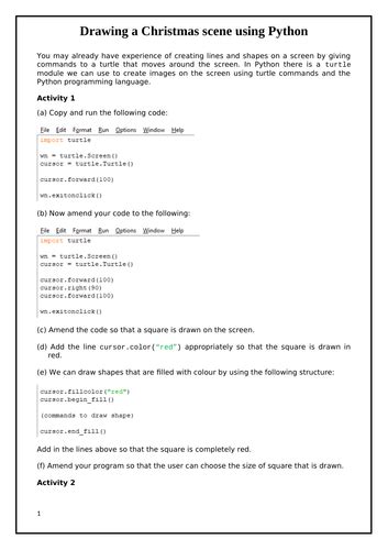 Christmas Activity With Python Teaching Resources
