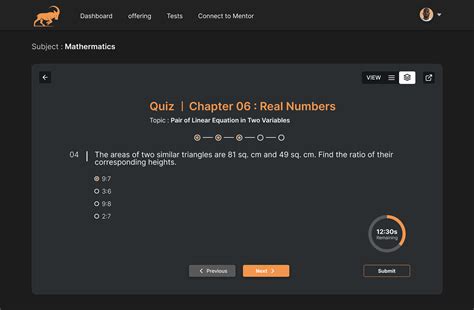 Ui Lms Quiz Page Behance