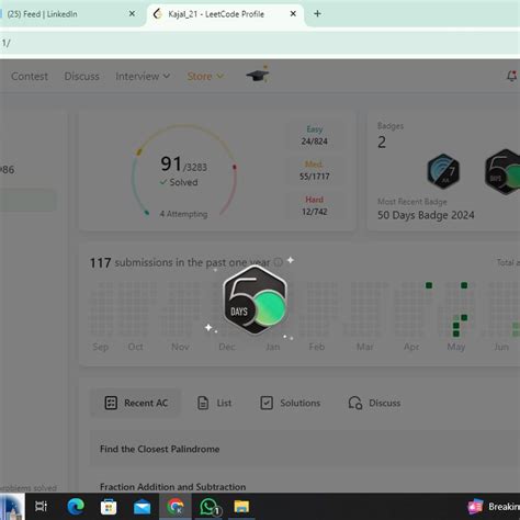 Kajal Kumari On Linkedin Codingstreak Leetcode Continuouslearning