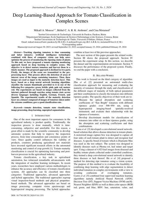 Pdf Deep Learning Based Approach For Tomato Classification In Complex Scenes