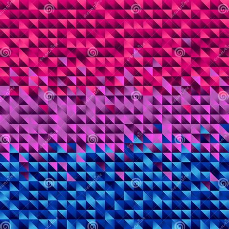 Abstract Background Of Small Colorful Pink Purple And Blue Triangles