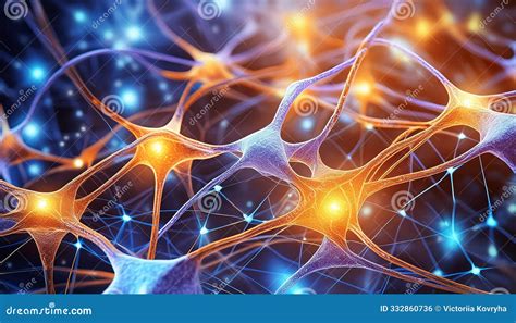 Microscopic Neural Network Abstraction Interconnected Neurons At Microscopic Scale Stock
