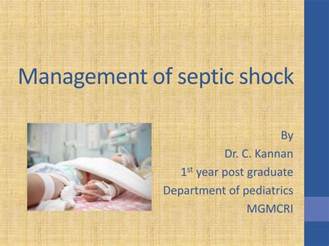 Septic Shock Management Pptx