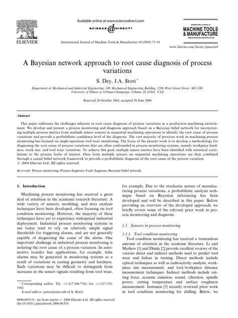 Bayesian Network Approach To Root Cause Diagnosis Pdf Bayesian