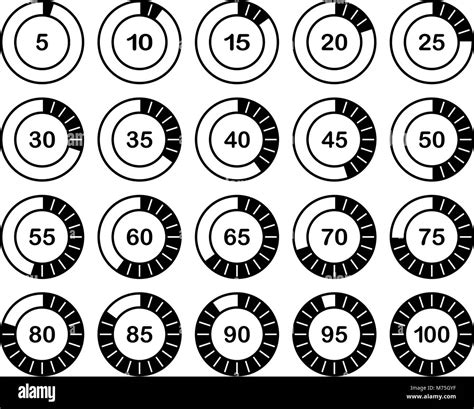 Loading Or Percentage Icons Set Stock Vector Image And Art Alamy