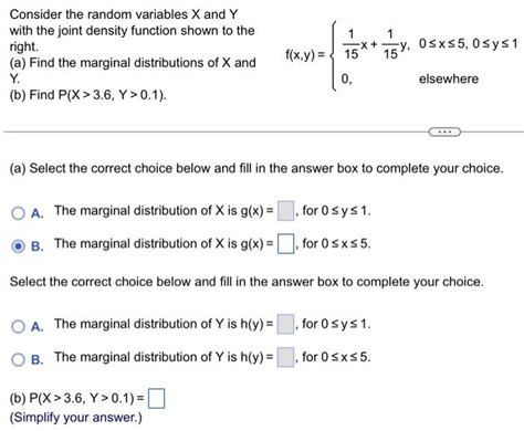 solved consider the random variables x and y with the joint