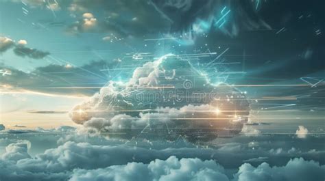 Cloud Computing Security Concept Stock Illustration Illustration Of