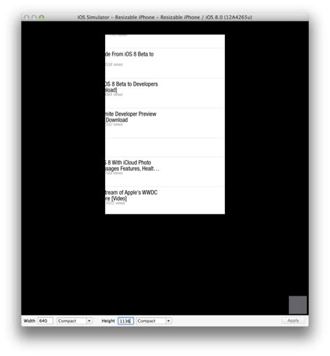 xcode 6 beta features resizable simulators hinting at larger iphones