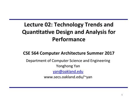 Pdf Lecture 02 Technology Trends And Quan6ta6ve Design And