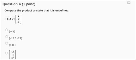 Solved Question 3 1 Point Solve The Problem 6 28 Let A1 Chegg Com