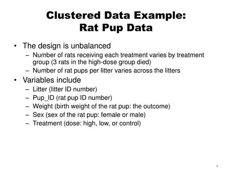 Ppt Analysis Of Clustered And Longitudinal Data Powerpoint