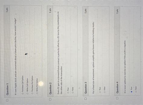 Solved If I Own Apple Stock And Am Concerned About A Future Chegg Com