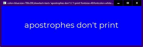 escaping ffmpeg single quote in drawtext stack overflow