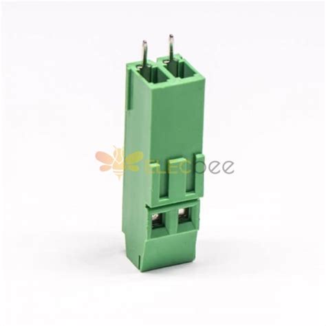 Elecbee Pcb Screw Terminal Block Connector Pin Straight Through Hole Green Mm