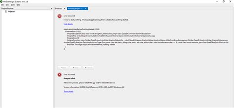 Failed To Start Profiling The Target Application Python Exited Before Profiling Started