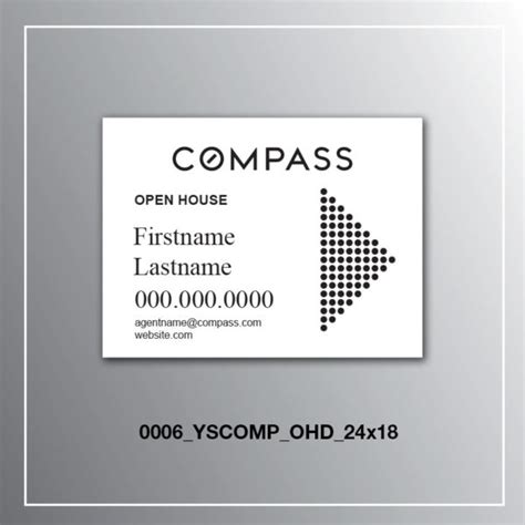 Yard Sign Compass Blueinkprint