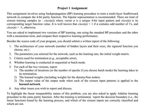 Project 1 Assignment This Assignment Involves Using
