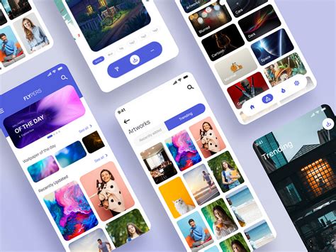 wallpaper media sharing app uiux by netro creative for netro ux ui on