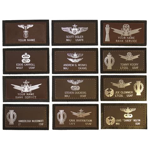 Leather Name Tags For Flight Jackets