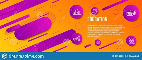Technical Algorithm Education Idea And Diagram Graph Icons Set Vector