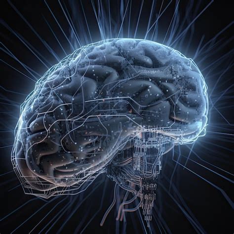 Premium Ai Image Neural Connection Between Human Brain And Computer Generative Ai