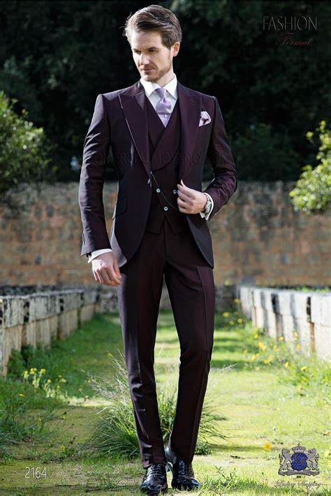 Italian Bespoke Burgundy Groom Suit Abiti Da Sposa Sposo Abiti Da