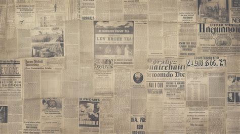 Premium Ai Image Aged Newspaper Headlines Paper Background